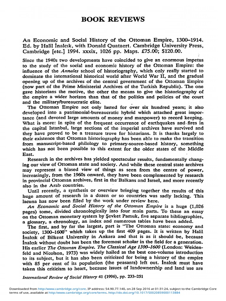 An Economic and Social History of The Ot | PDF | Ottoman Empire | Trade