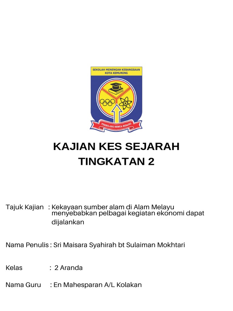 Kajian Kes Sejarah Tingkatan 2 | PDF