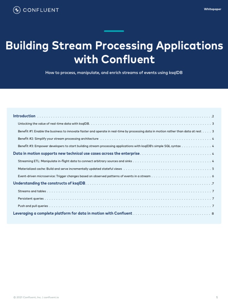 20210430-WP-Stream Processing Made Easy With Confluent Cloud and KSQLDB | PDF | Databases ...