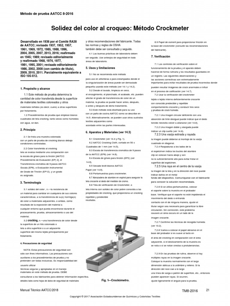 AATCC 8 Esp | PDF | Color
