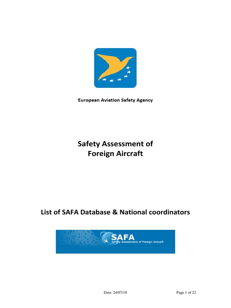 EASA SAFA INSPECTIONS Public List of All National Coordinators ...