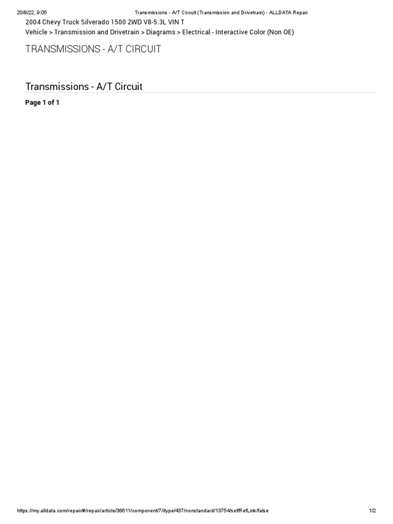 Transmissions - A - T Circuit (Transmission and Drivetrain) - ALLDATA Repair | PDF | Vehicles ...