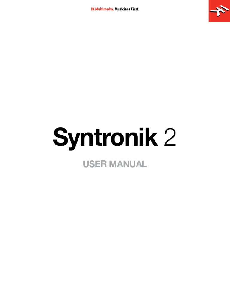 Syntronik 2 User Manual | PDF | Synthesizer | License