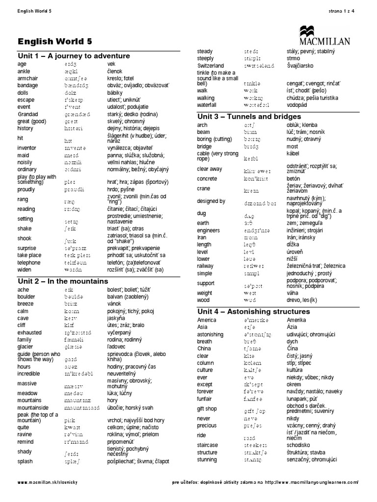 SL English World5 | PDF