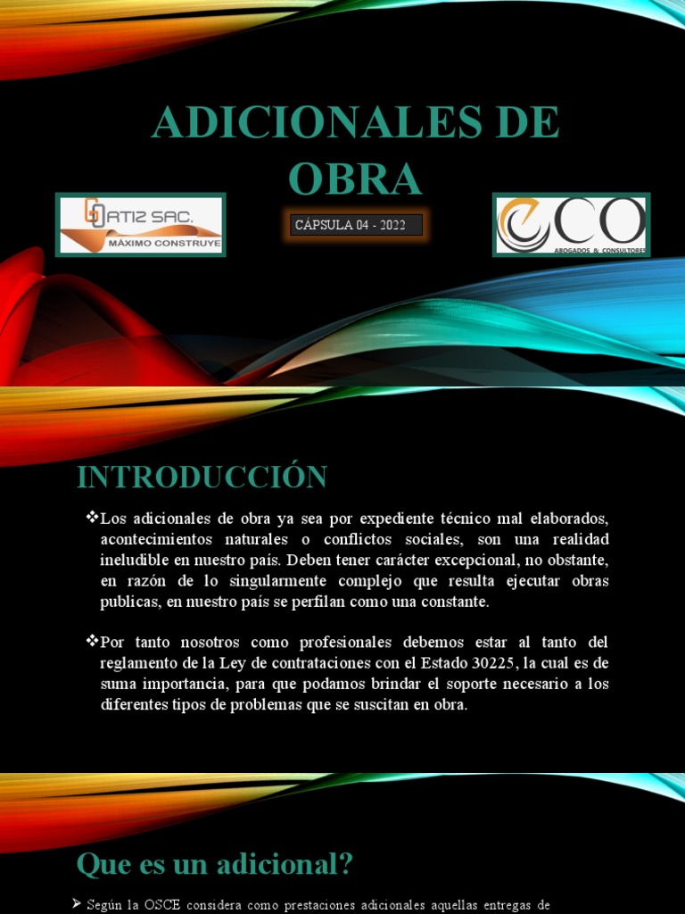 Prestaciones Adicionales de Obra | PDF | Presupuesto | Regulación