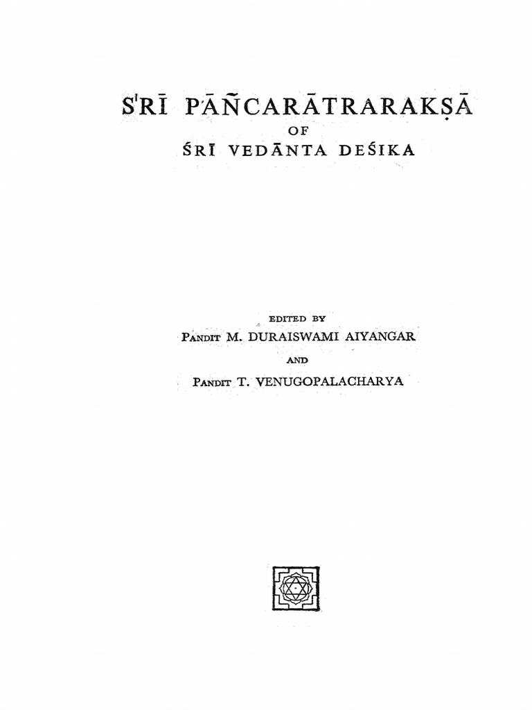 Pancharatra Raksha (1967) | PDF