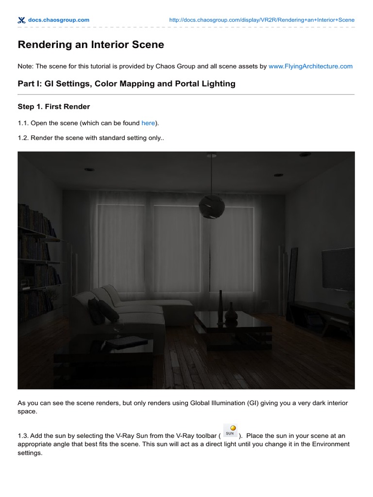 Rendering An Interior Scene | PDF | Rendering (Computer Graphics) | Exposure (Photography)