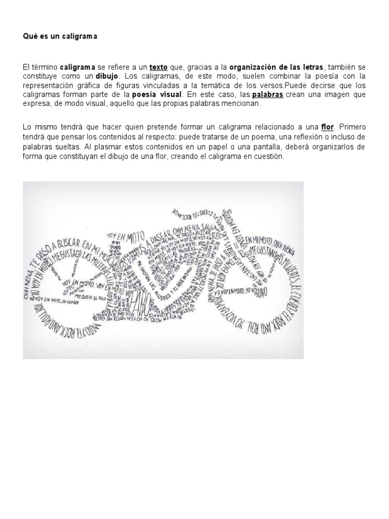 Qué Es Un Caligrama | PDF