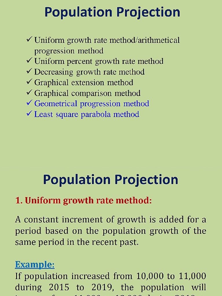 Population Projection | PDF