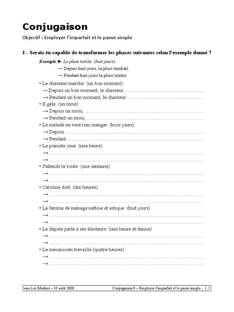 Conjug 9 | PDF | Grammaire | Mécanique du langage