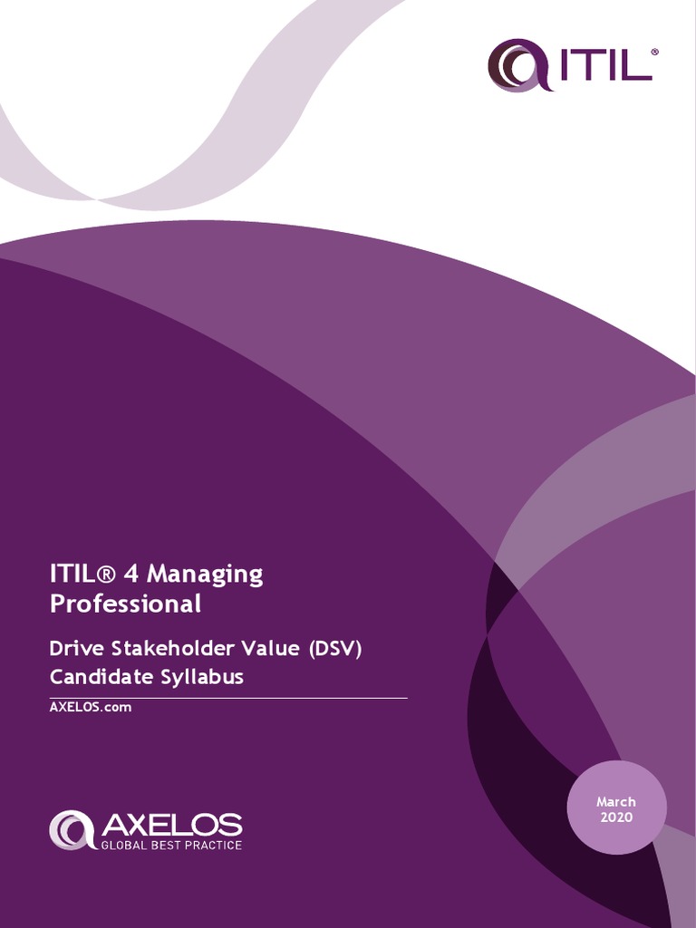 ITIL 4 Managing Professional Drive Stakeholder Value Syllabus English ...