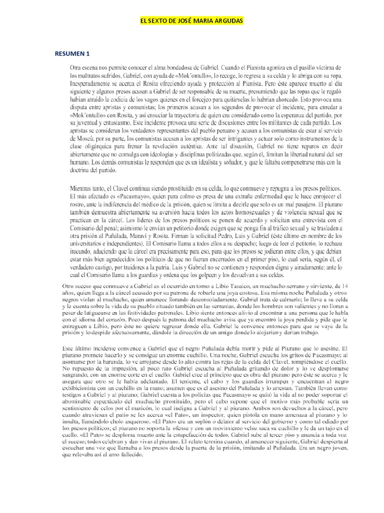 Resumen Del Sexto | PDF | Prisión