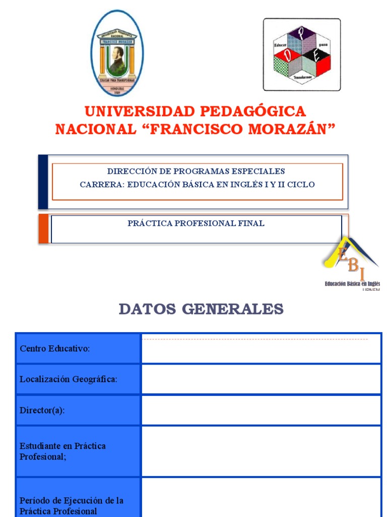 Plantilla para Presentacion de Informe Oral de Practica Profesional Final | PDF