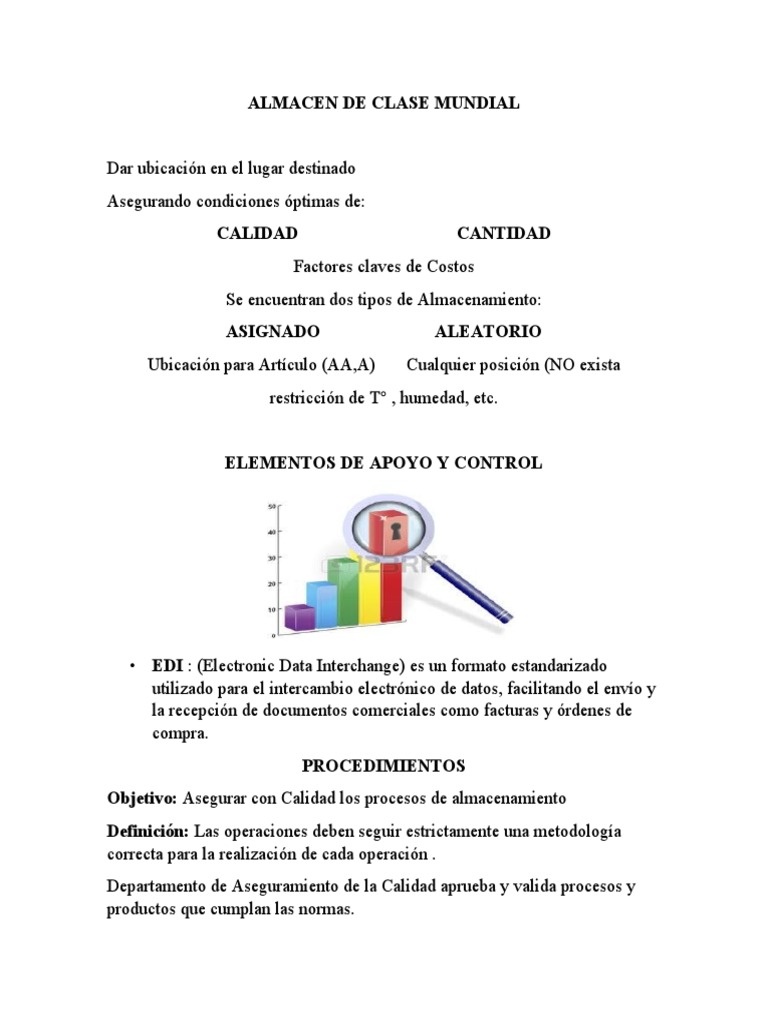 Almacen de Clase Mundial | PDF | Calidad (comercial) | Inventario