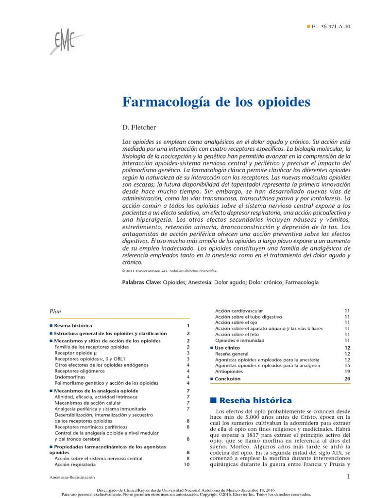 EMC Opioides NEW | PDF | Opioide | Dolor