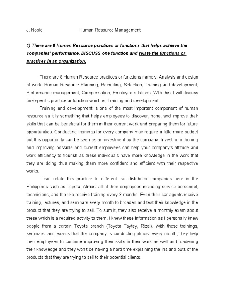 Human Resource Management - Lesson 1 | PDF | Costco | Employment