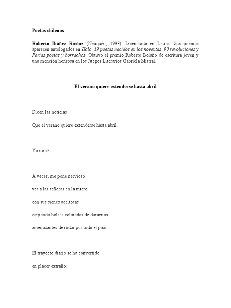 Poetas Chilenos | PDF | Poesía | Chile