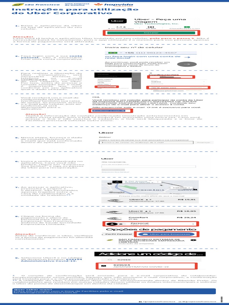 Guia passo-a-passo para configurar o aplicativo Uber para uso ...