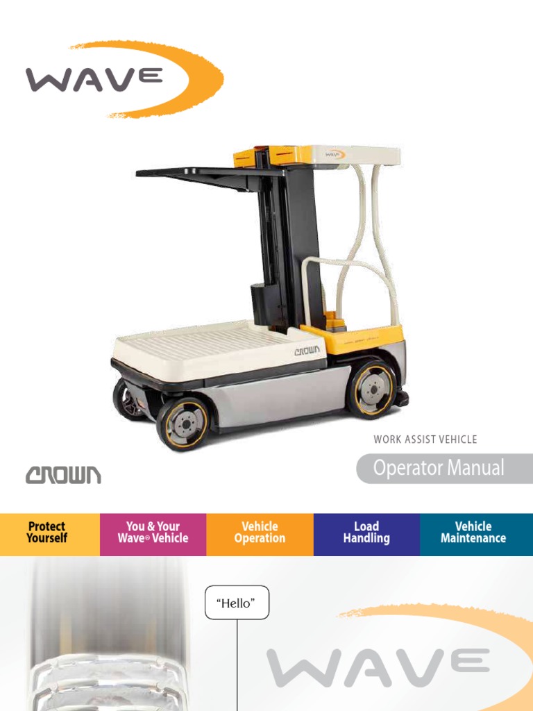 Crown WAV60 Operator Manual - Compressed | PDF | Brake | Vehicles