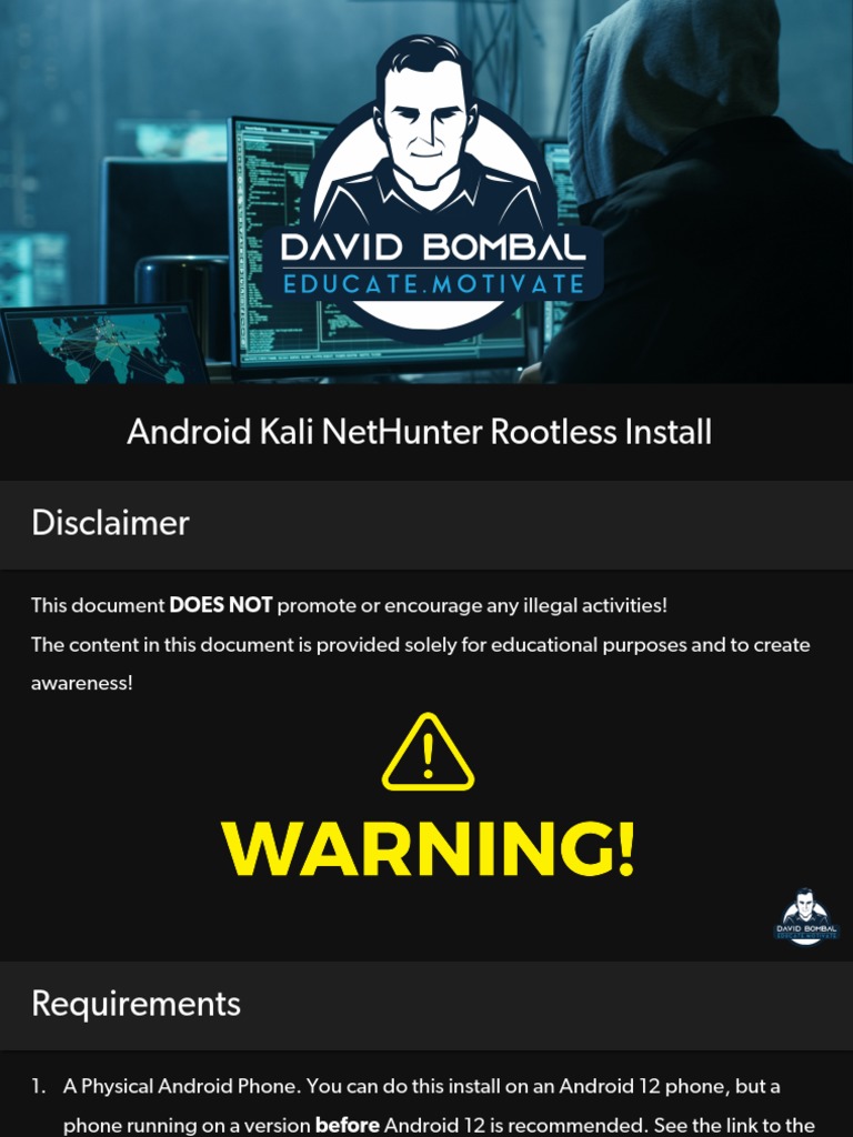 Android Kali NetHunter Install - V3 | PDF | Android (Operating System) | Computer Engineering