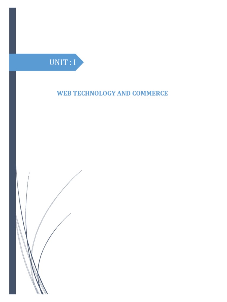 Web Technology & E-Commerce - Unit | PDF | Ip Address | Internet Protocol Suite