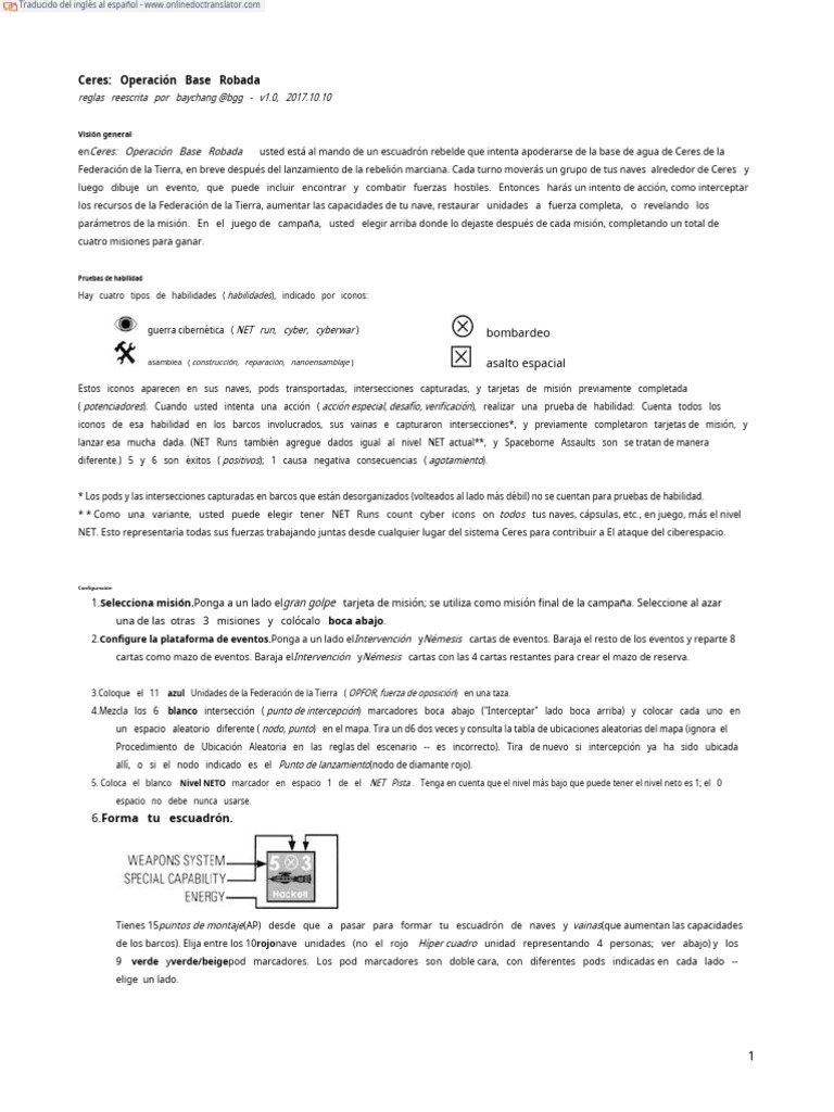 Ceres - Operation Stolen Base Rules Rewrite - En.es | PDF