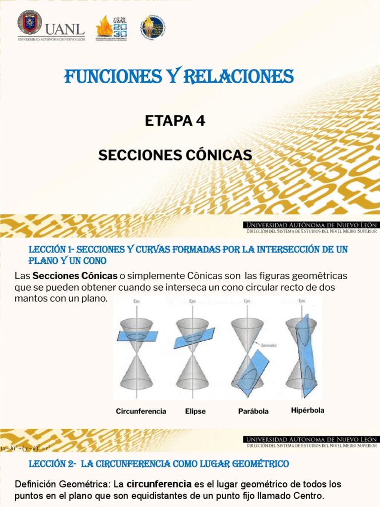Presentación FyR Etapa 4 | PDF | Elipse | Objetos matemáticos