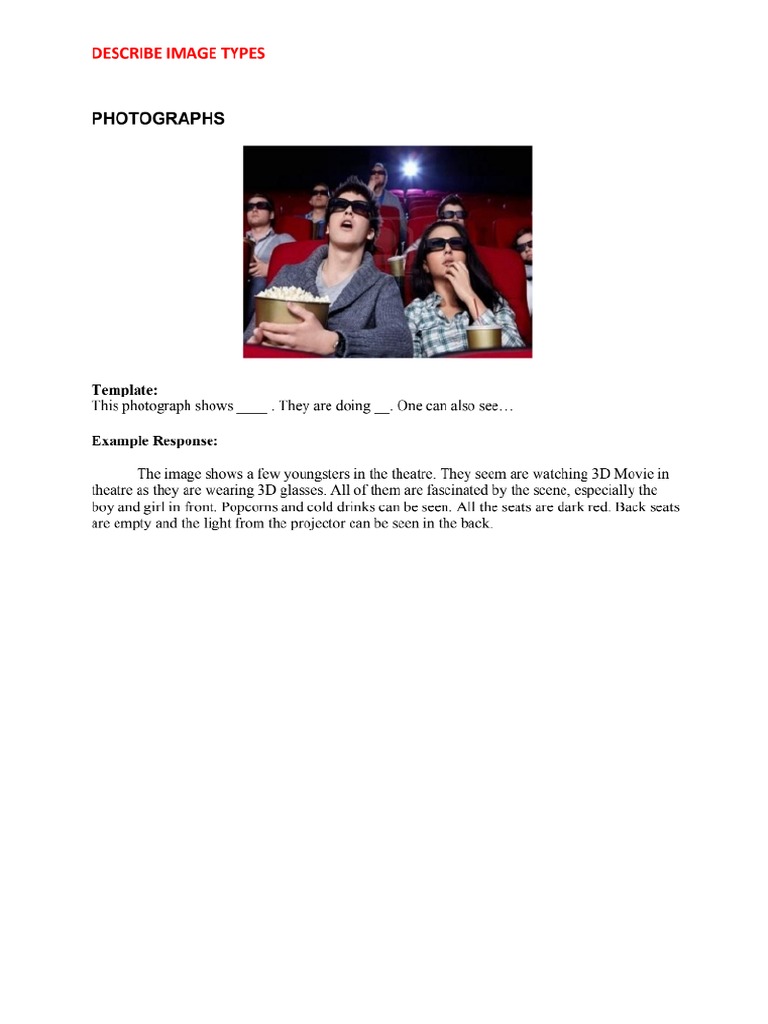 PTE - Describe Image Template | PDF