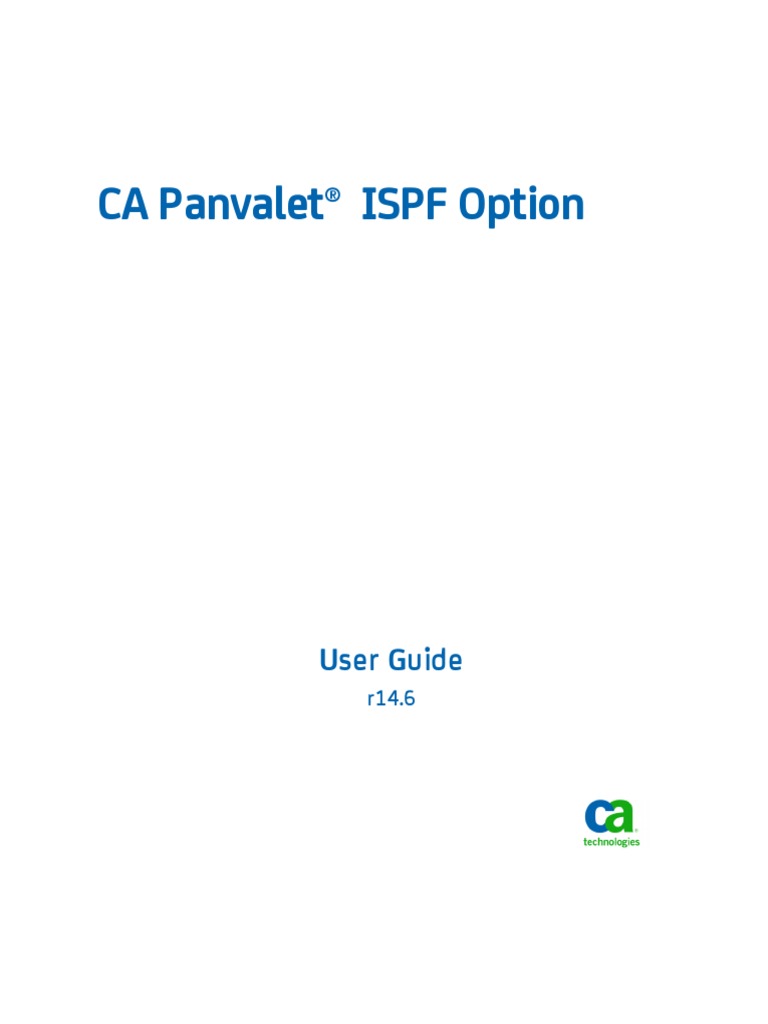 CA Panvalet® ISPF Option: User Guide | PDF | Parameter (Computer Programming) | Software Development