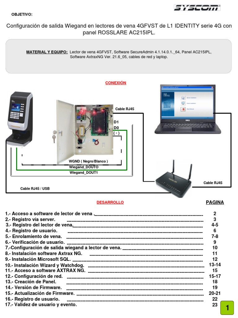 Visio-Configuracion Salida Wiegand en Lector L1 IDENTITY SERIE 4G en ...