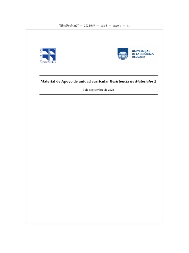 Libro Res Mat 2 | PDF | Viga (Estructura) | Doblar