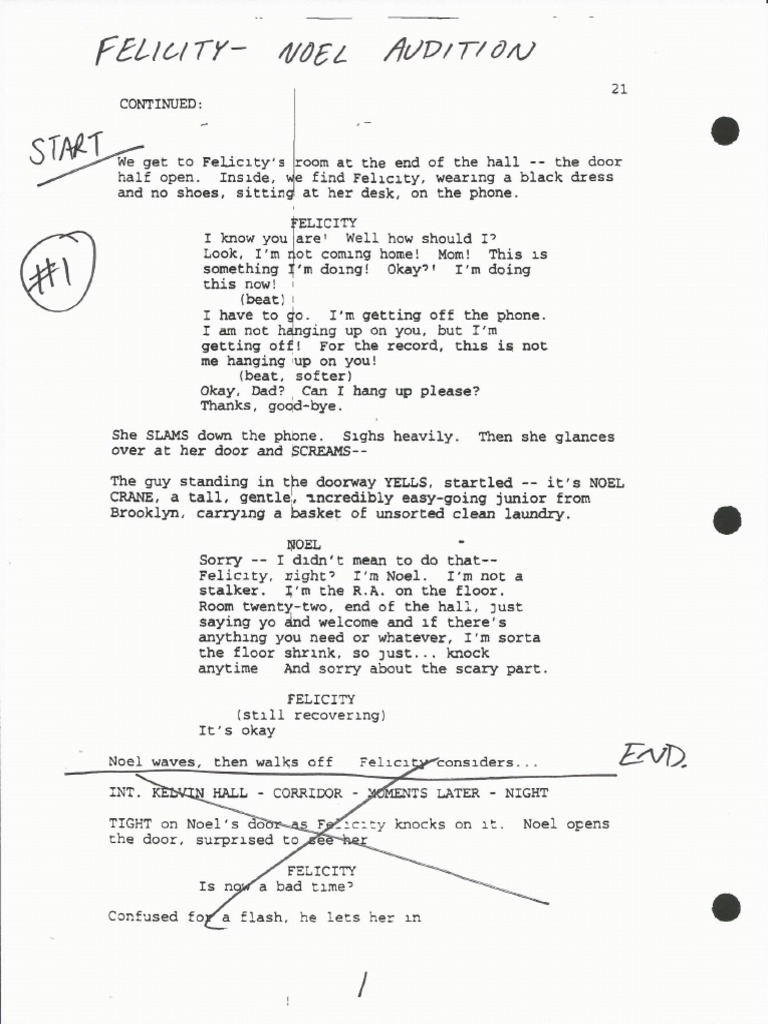 Felicity - Noel Audition | PDF