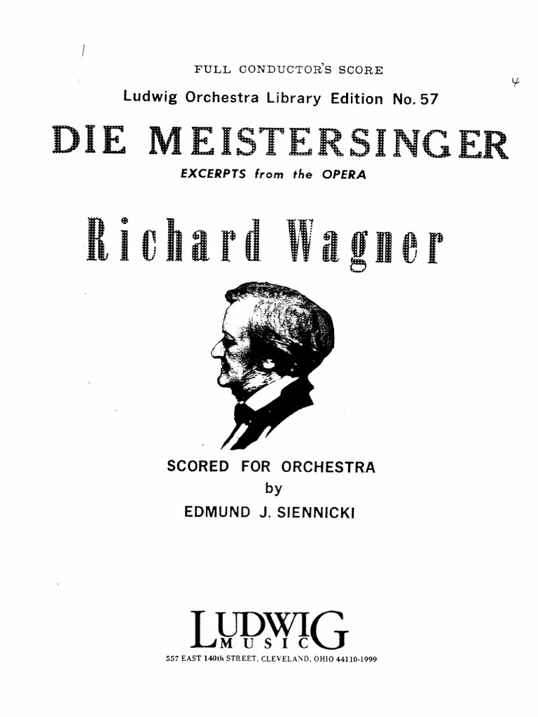 Wagner Die Meistertsinger Score | PDF