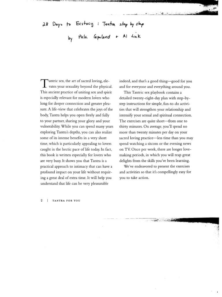 28 Days To Ecstacy For Couples - Introduction | PDF