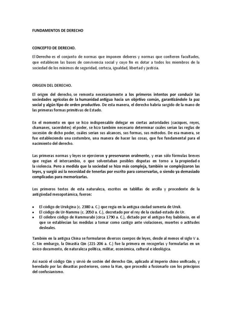 Concepto Origen y Fuentes Del Derecho | PDF | Fuentes del derecho | Ley ...