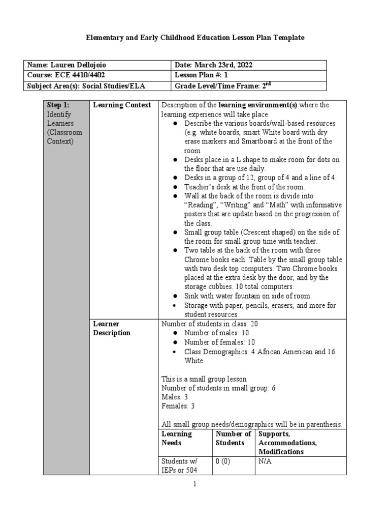 Integrated Lesson Plan | PDF | Educational Assessment | Reading ...