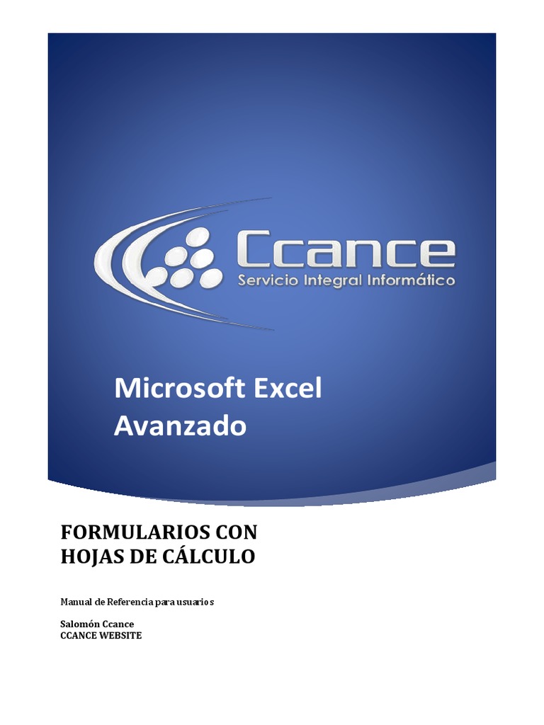 Capitulo 01 Formularios Hojas Calculo | PDF | Microsoft Excel | Archivo de computadora
