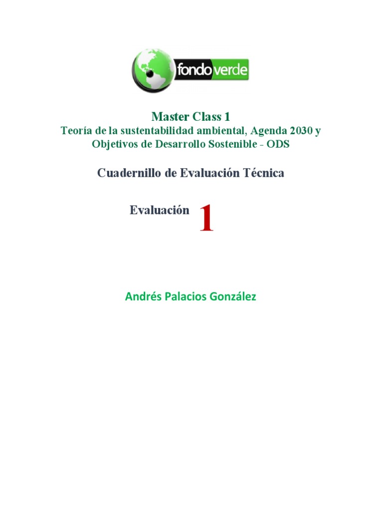 Evaluacion Modulo 1 | PDF | Sustentabilidad | Desarrollo sostenible