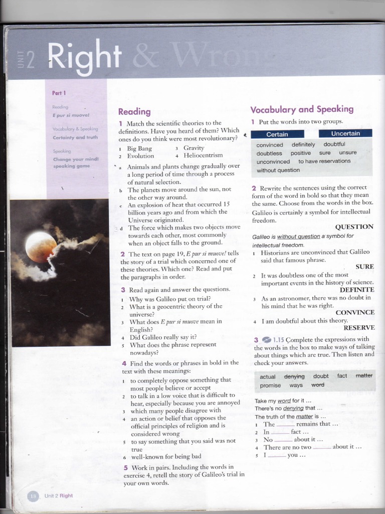 Global Upper-Int Unit 2 | PDF | Galileo Galilei | Linguistics