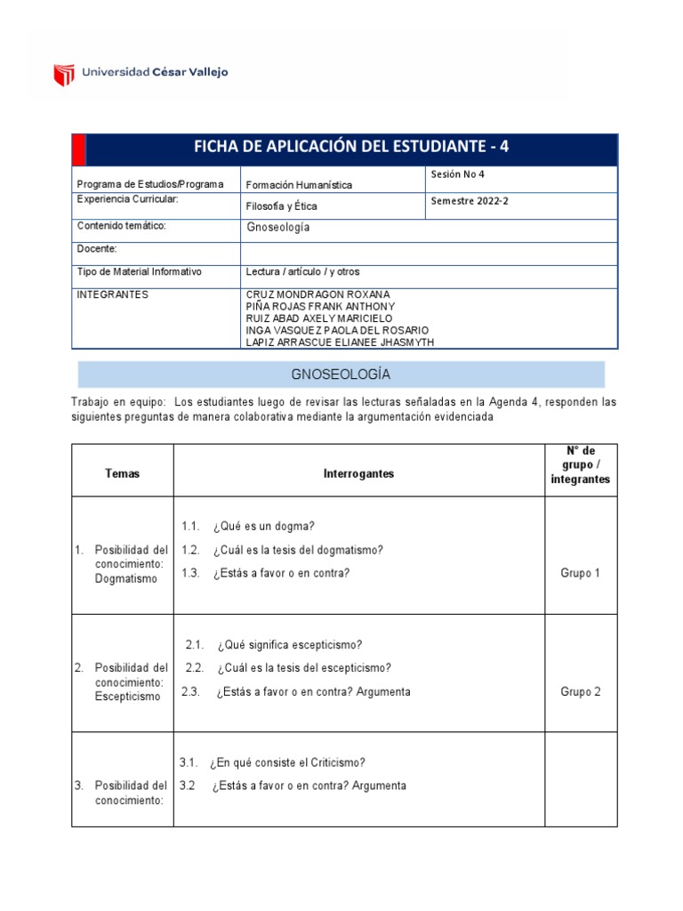 Información Basica Criticismo Grupo 3 | PDF | Conocimiento | Immanuel Kant