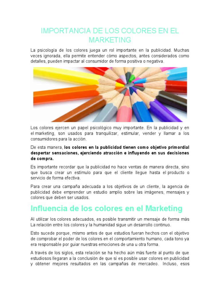 Psicología del Color en Marketing | PDF | Marketing | Publicidad