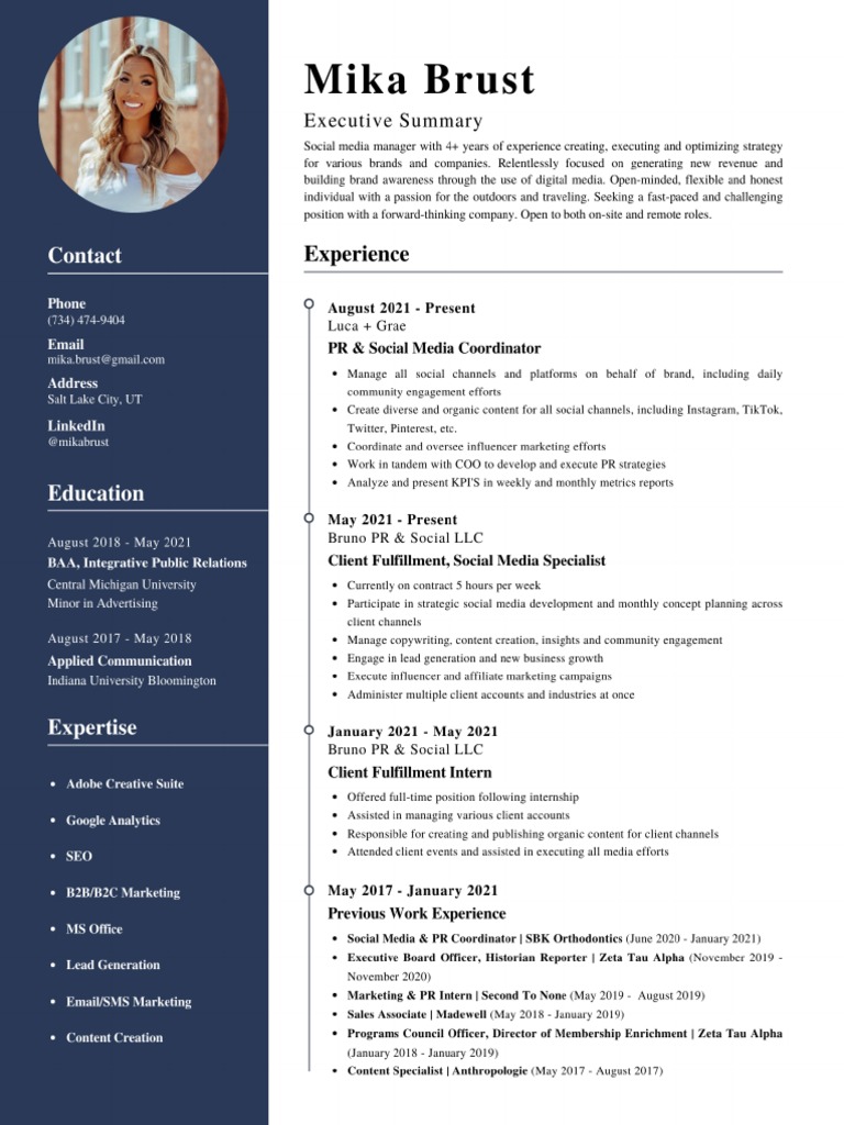 Mika Brust Resume | PDF