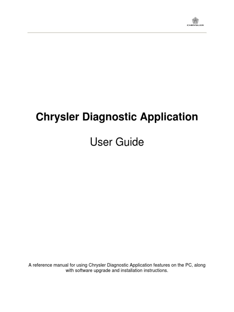 Chrysler Diagnostic Application User Guide v5.01 | PDF | Computer File ...