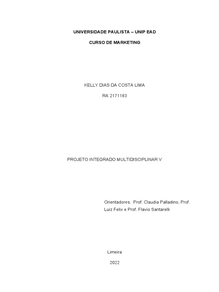 Trabalho Pim V Unip 2022 (Formatado) | PDF | Despesa | Juros