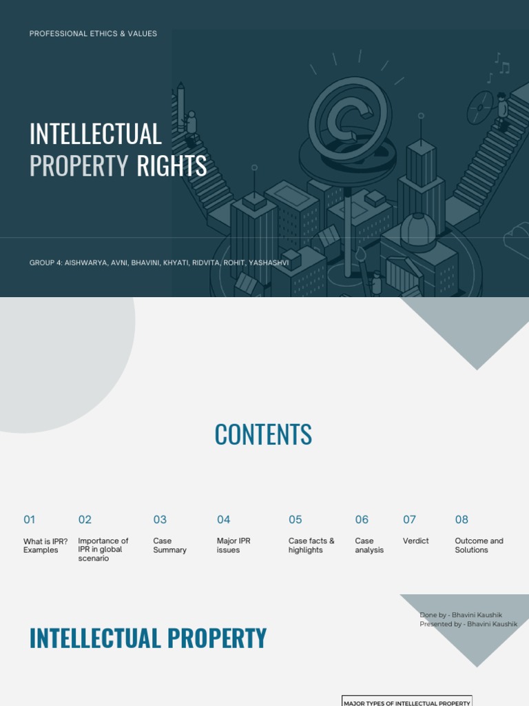 IPR Assignment 1 Group D | PDF | Intellectual Property | Patent