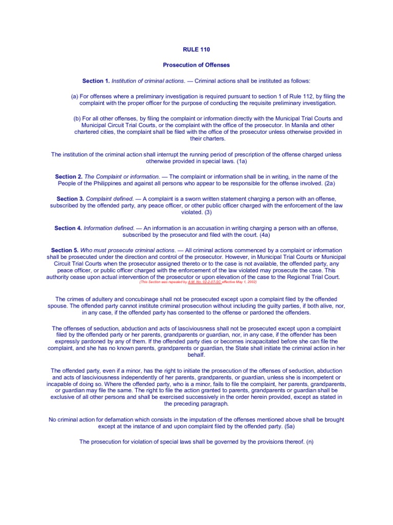 Rule 110 | PDF | Prosecutor | Crime & Violence