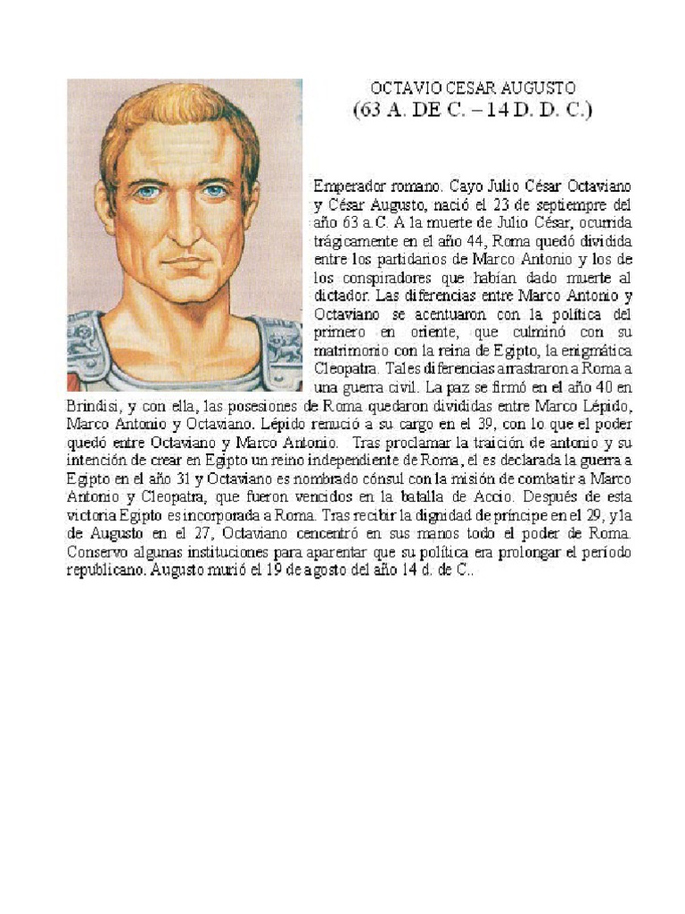 Octavio Cesar Augusto | PDF