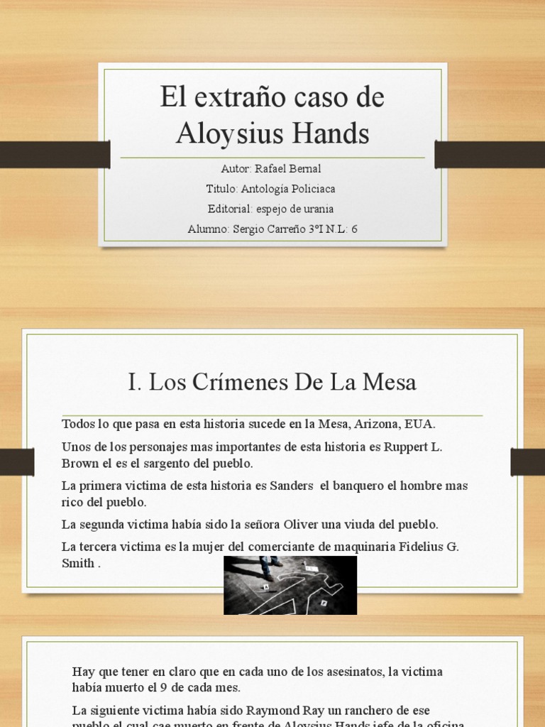 El Extraño Caso de Aloysius Hands | PDF