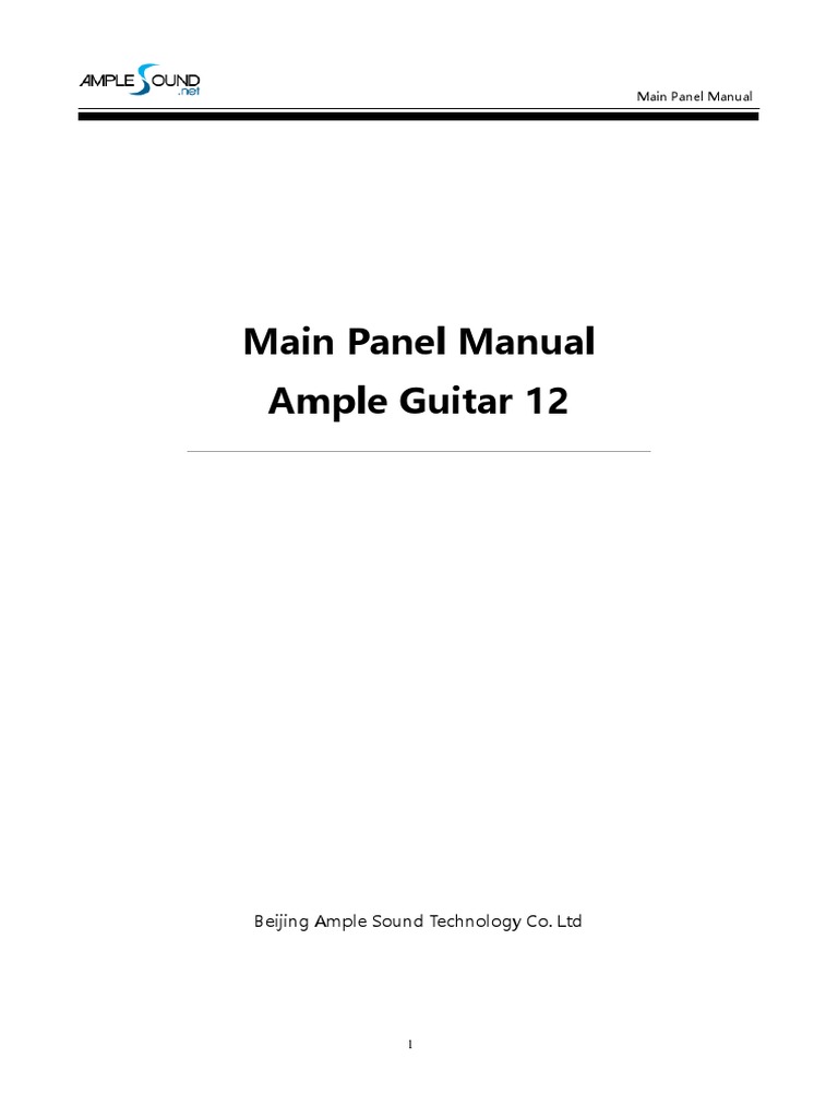 Main Panel Manual-AG12 | PDF | Guitars | String Instruments