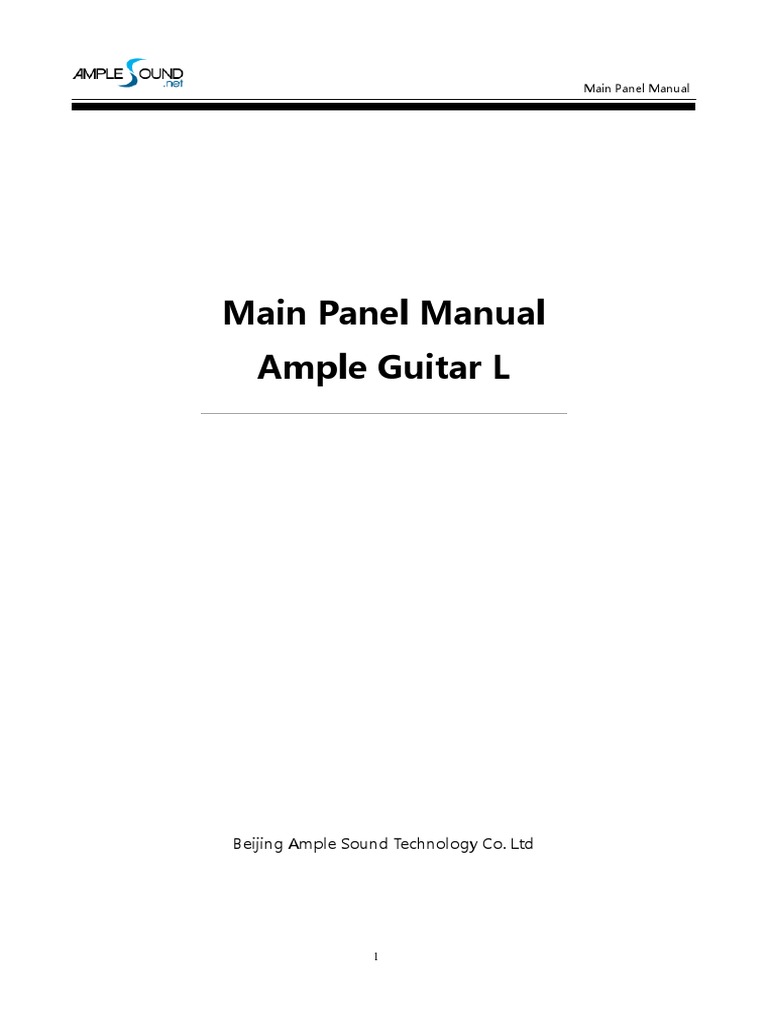 Main Panel Manual-AGL | PDF | Guitars | String Instruments